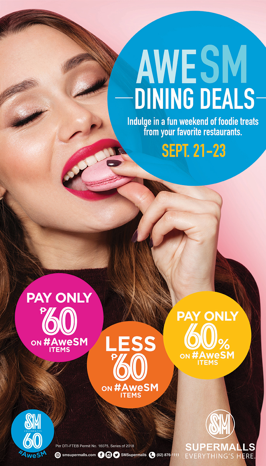 #AweSM Dining Deals: Sept. 21 to 23, 2018 | SM Supermalls