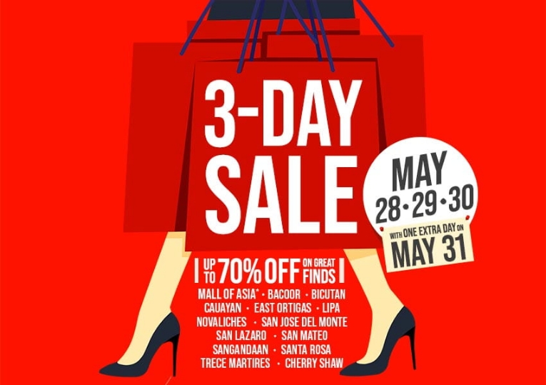 Up to 70% Off - SM Supermalls 3 Day Sale – May 28 to 31 | SM Supermalls