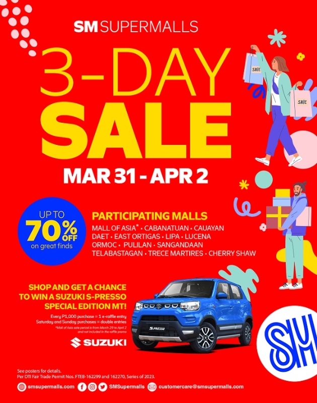 SM 3-DAY SALE: Shop and WIN Suzuki S-Presso | SM Supermalls | SM Supermalls