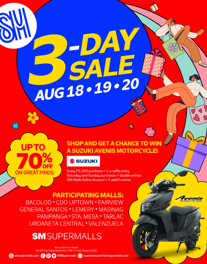 SM Supermalls 3-Day Sale August 18-20, 2023 | SM Supermalls