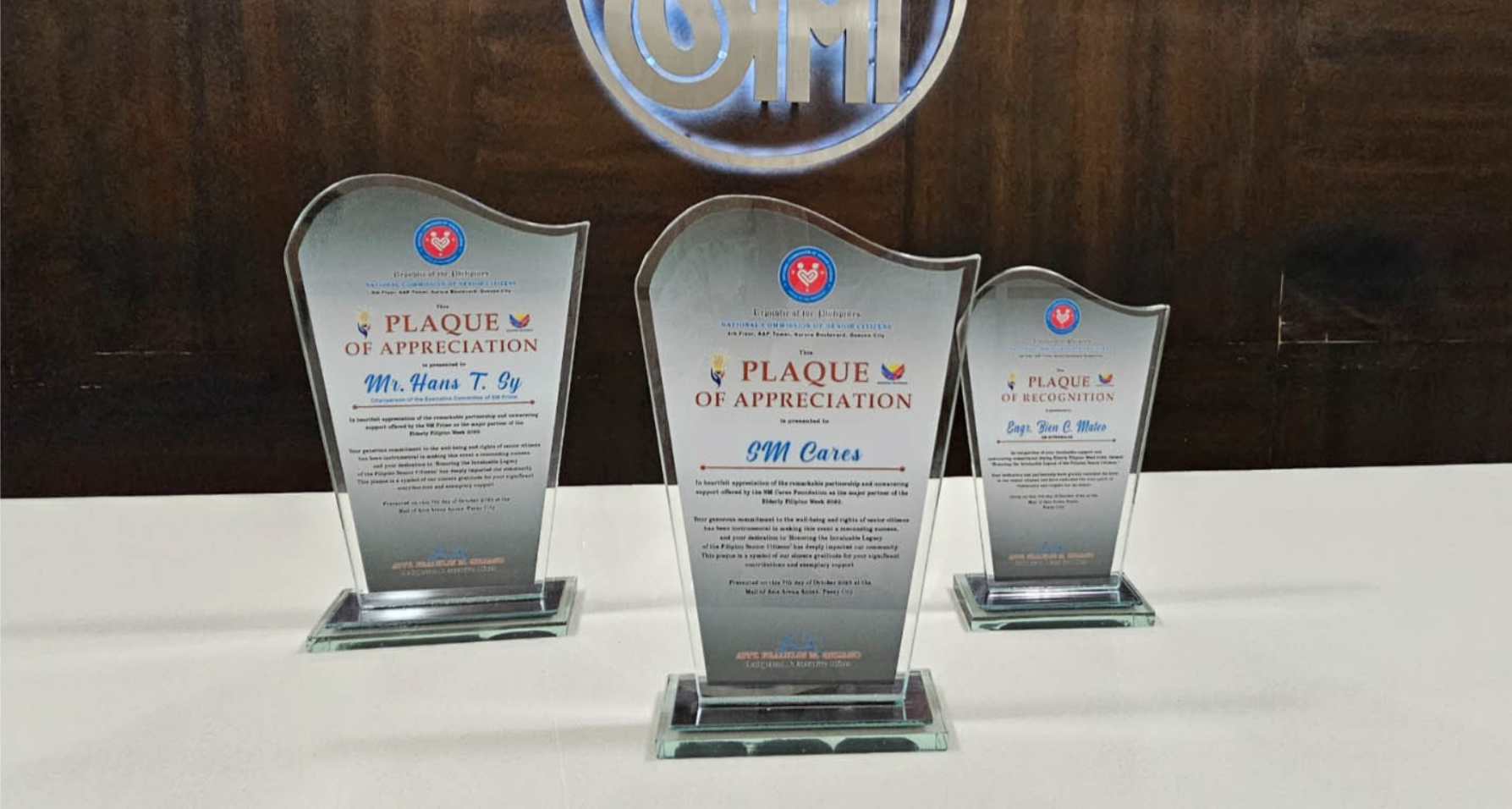 SM's efforts towards elderly welfare recognized by National Commission ...