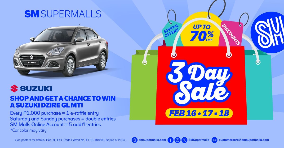 Exclusive 3-Day Sale at SM Supermalls | SM Supermalls